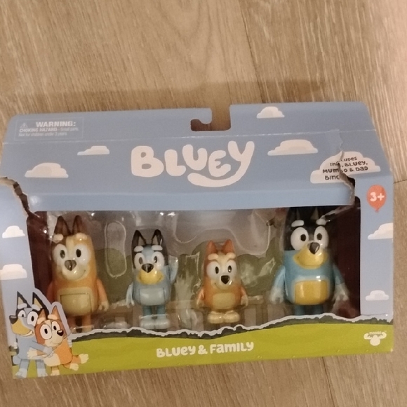 Lucy | Toys | Lucy Bluey Family Action Figures Blue Orange Brown | Poshmark